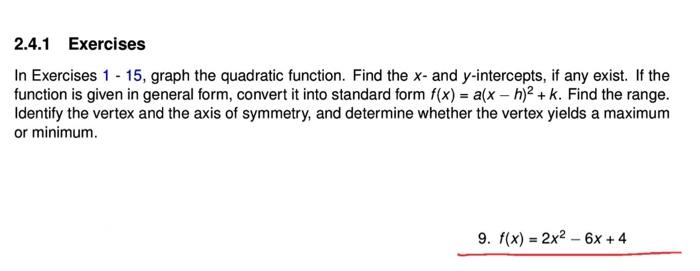 Solved 2.4.1 Exercises In Exercises 1-15, graph the | Chegg.com