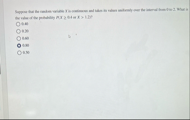 Solved Suppose that the random variable x ﻿is continuous and | Chegg.com