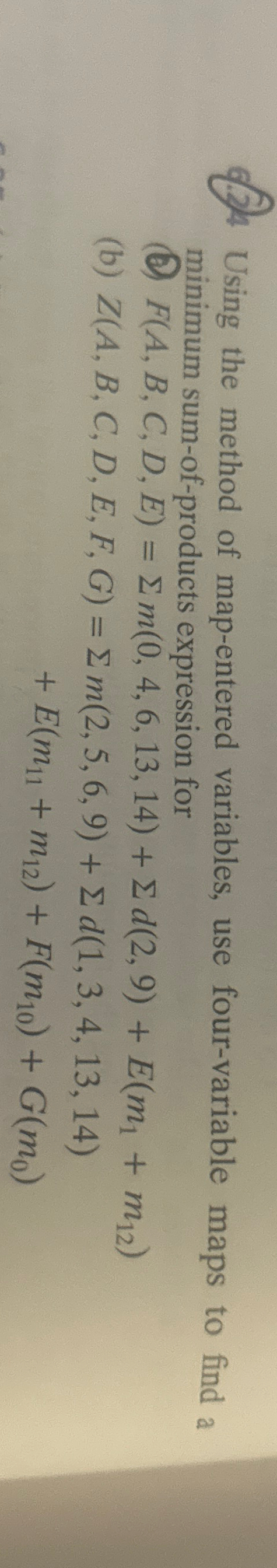 Solved Using The Method Of Map Entered Variables Use