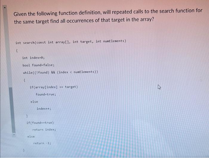 Solved Given the following function definition, will | Chegg.com