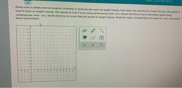 Solved Ashley does a weekly exercise program consisting of | Chegg.com