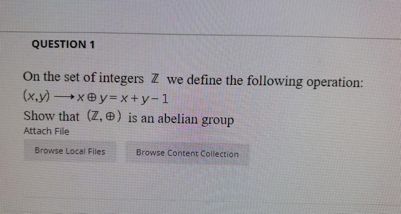 Solved Question 1 On The Set Of Integers Z We Define The