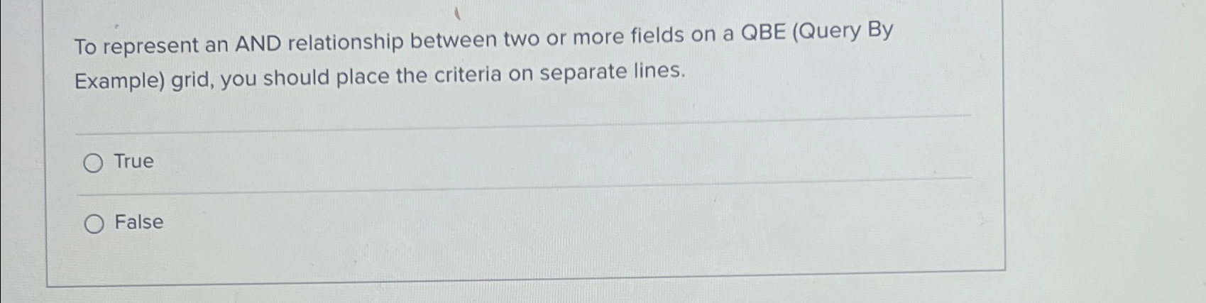 Solved To represent an AND relationship between two or more | Chegg.com