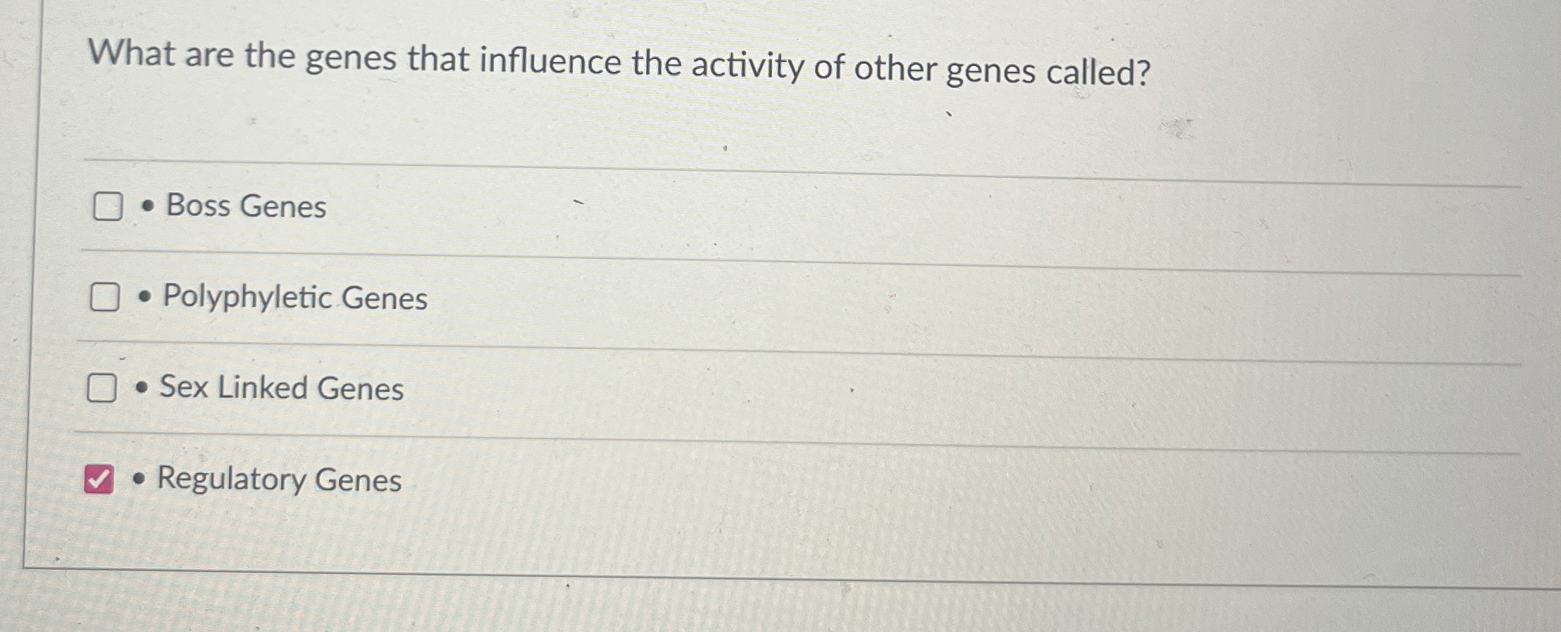 Solved What are the genes that influence the activity of | Chegg.com