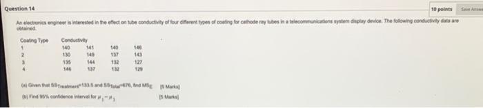 Solved (b) Find bs\% corifidence inierval for eil 1=Mr1 [5 | Chegg.com