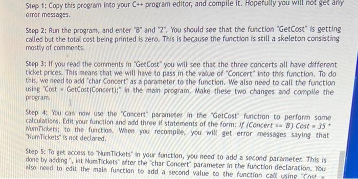 Solved Step 1: Copy this program into your C++program | Chegg.com