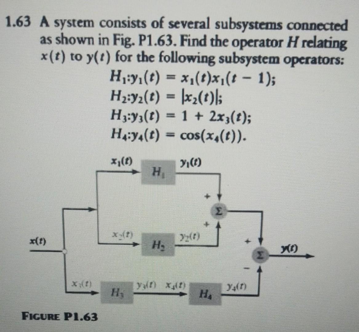 Solved 63 A system consists of several subsystems connectec | Chegg.com