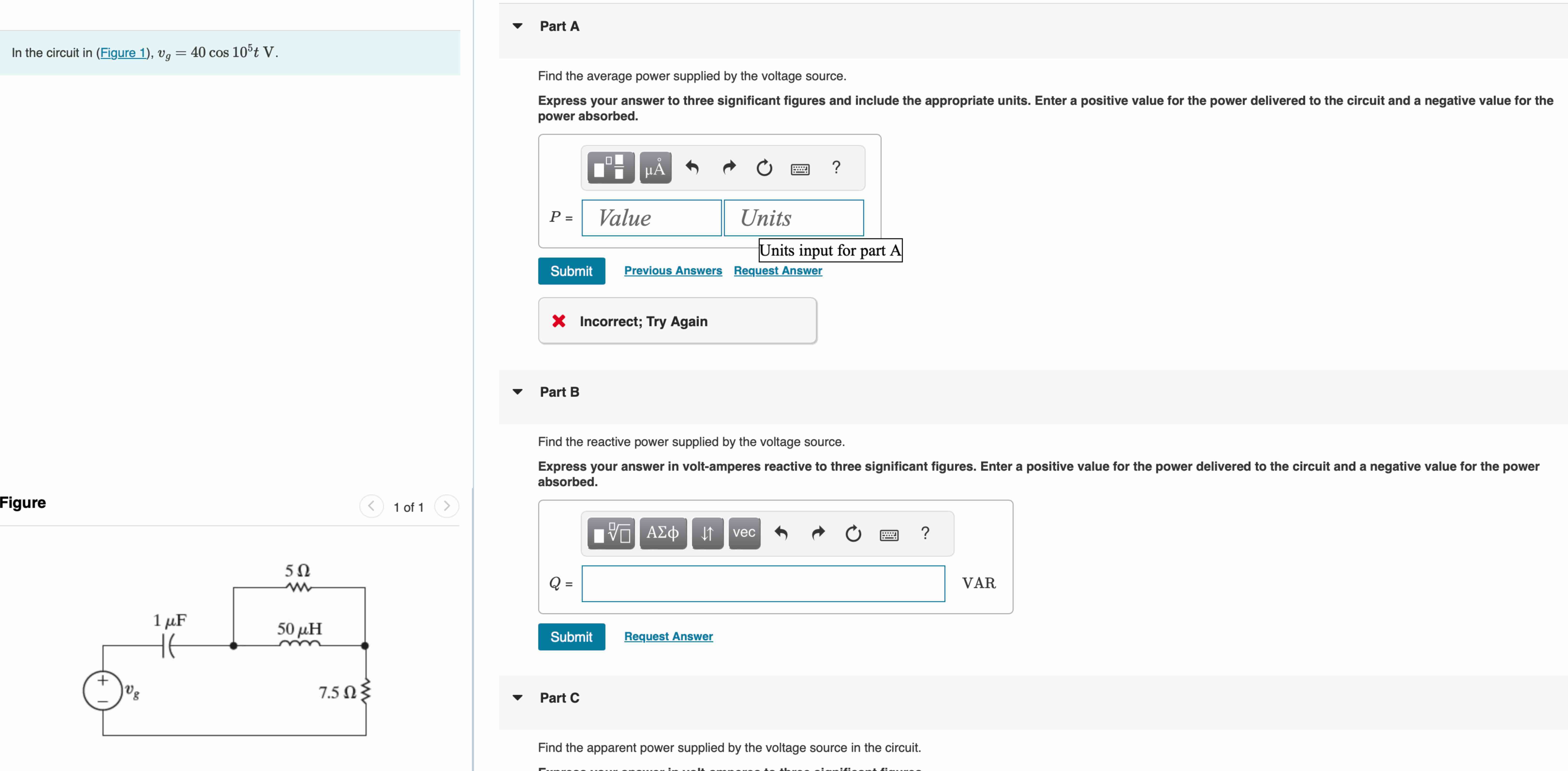 Solved In the circuit in (Figure 1), | Chegg.com