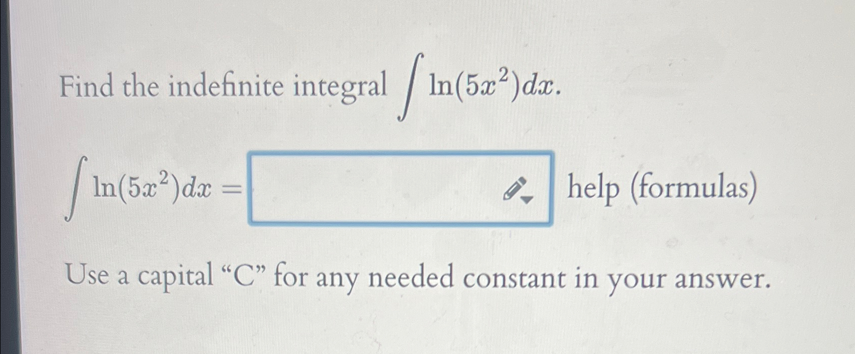 Solved Find the indefinite integral | Chegg.com