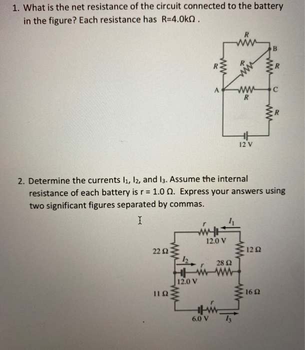 Solved 1. What is the net resistance of the circuit | Chegg.com