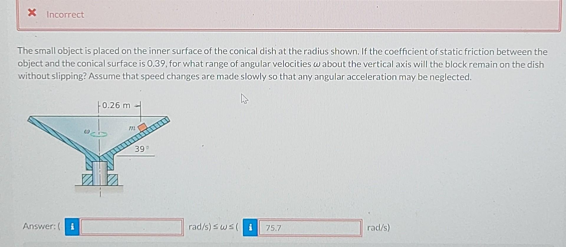 Solved The small object is placed on the inner surface of | Chegg.com