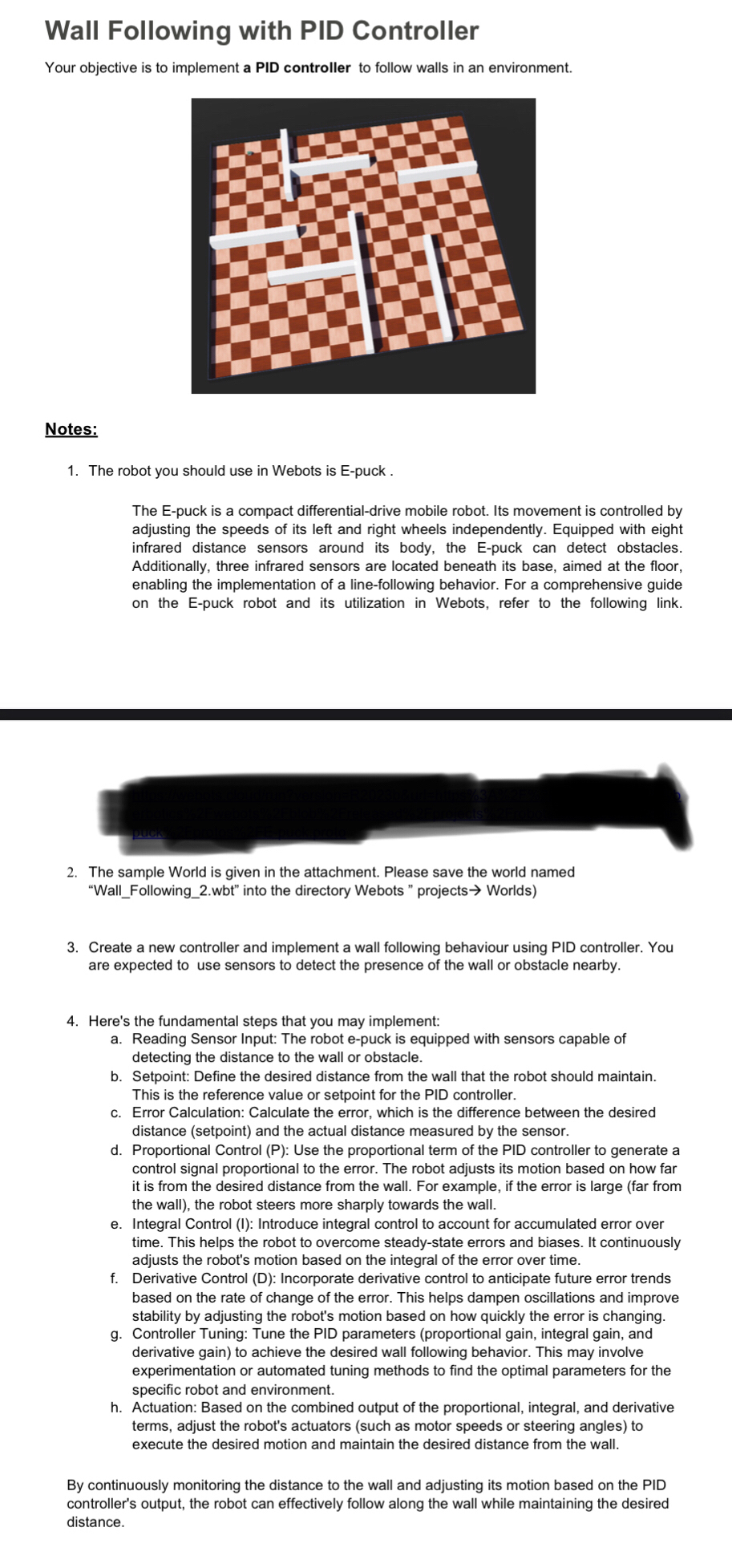 Solved Wall Following with PID ControllerYour objective is | Chegg.com