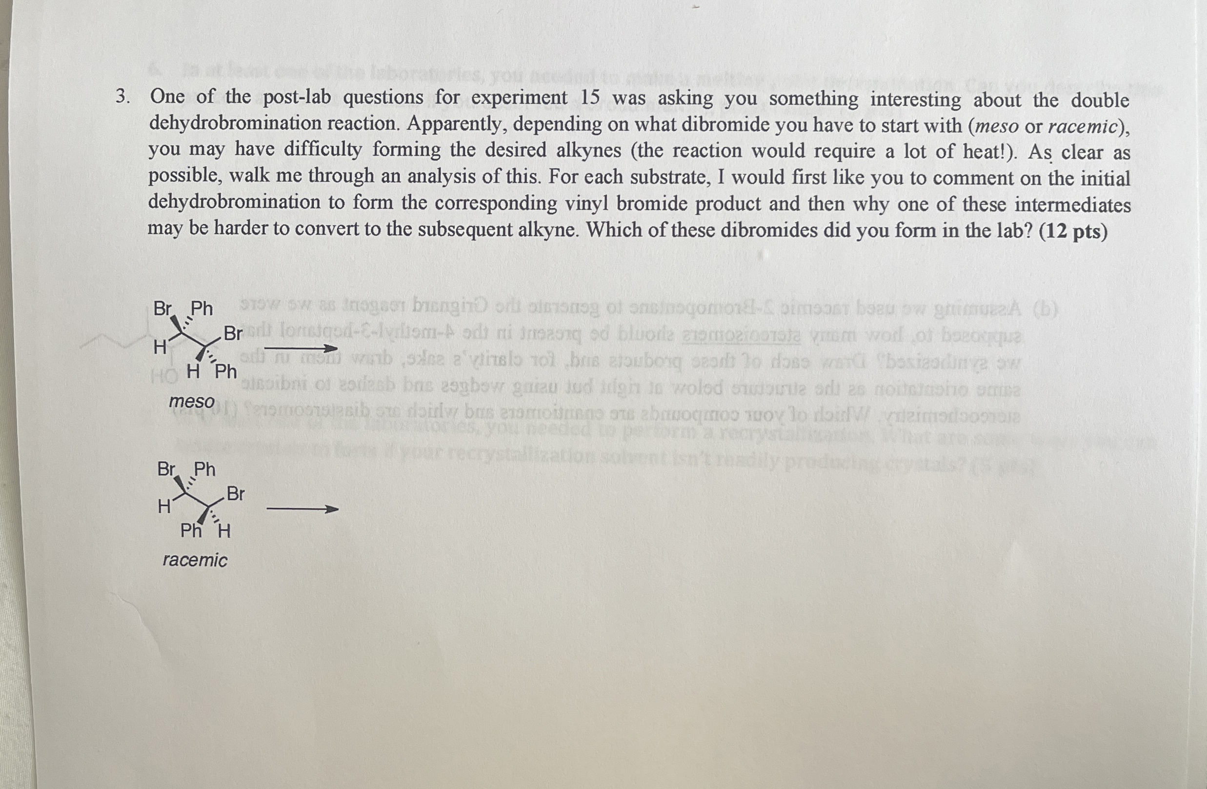 Solved One of the post-lab questions for experiment 15 ﻿was | Chegg.com