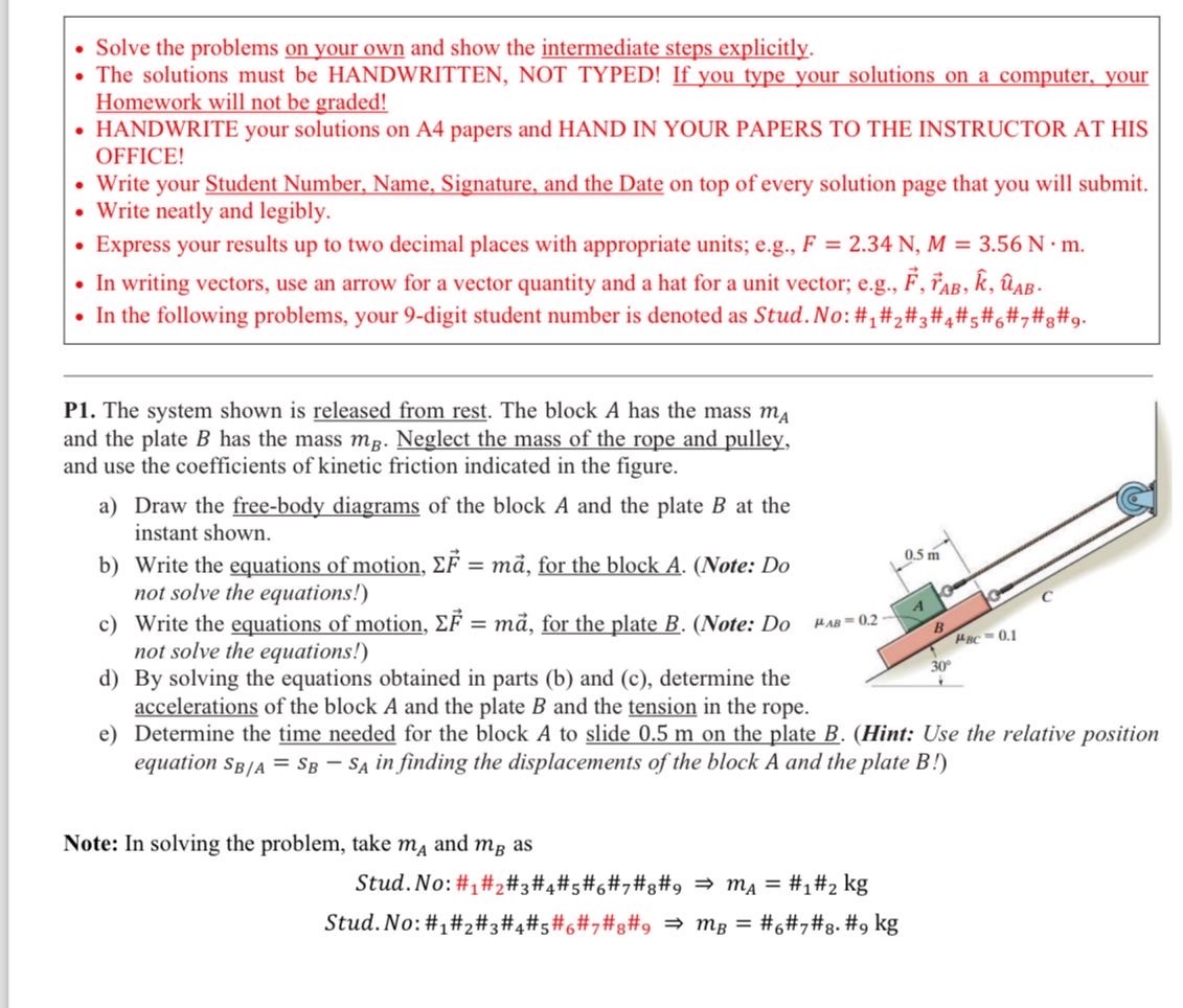 Solved Solve the problems on your own and show the | Chegg.com