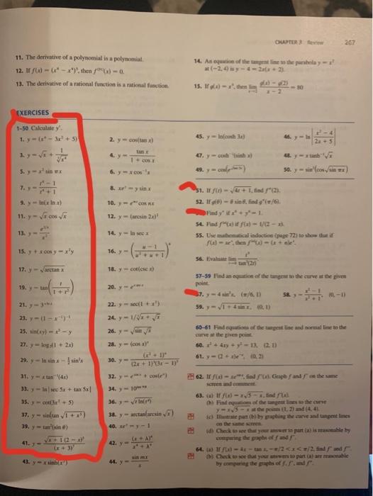 Solved CHAPTER 267 11. The derivative of a polynomial is a | Chegg.com