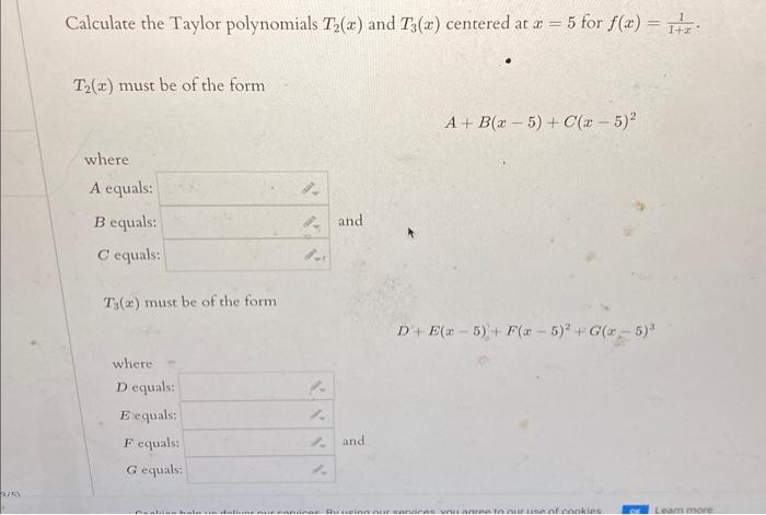 Solved Calculate the Taylor polynomials T2(x) and T3(x) | Chegg.com