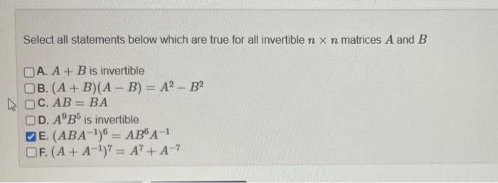Solved Select all statements below which are true for all | Chegg.com