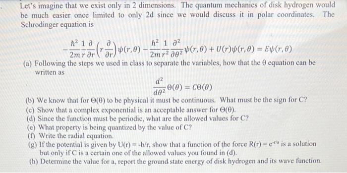 Solved Let's imagine that we exist only in 2 dimensions. The | Chegg.com
