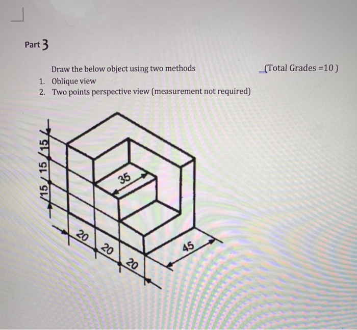 Solved • Draw the necessary views for the below isometric | Chegg.com