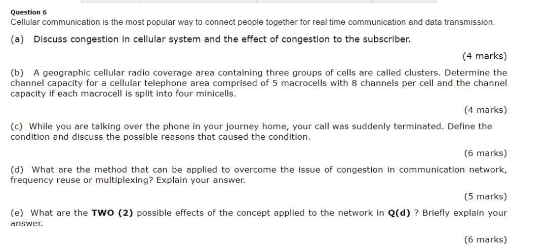 Solved Cellular communication is the most popular way to | Chegg.com