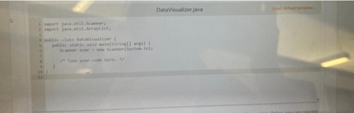 Solved 9.11 LAB*: Program: Data visualization (1) Prompt the | Chegg.com