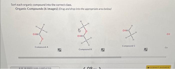 Solved Sort each organic compound into the correct class. | Chegg.com