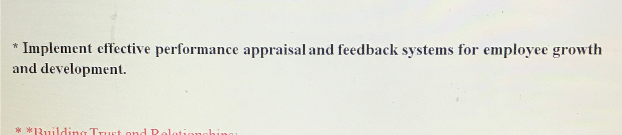 Solved Implement effective performance appraisal and | Chegg.com