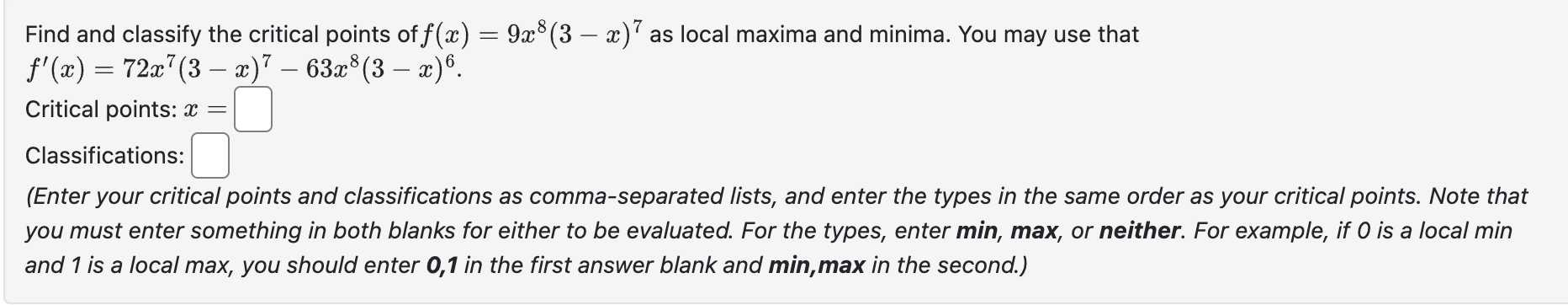 Solved Find and classify the critical points of | Chegg.com
