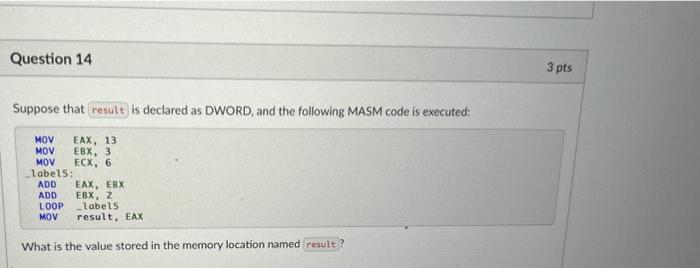Solved Suppose that is declared as DWORD, and the following | Chegg.com