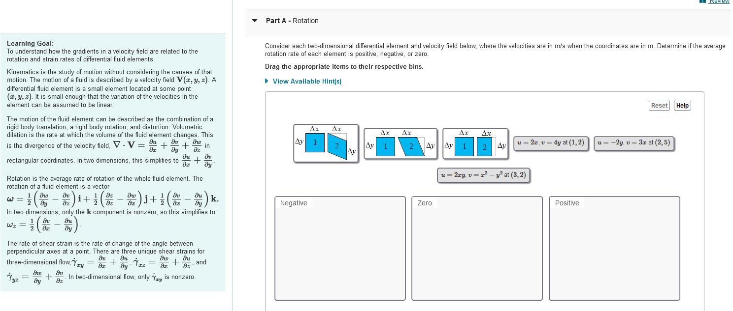 Solved Part A - RotationConsider each two-dimensional | Chegg.com Solved Part A - RotationConsider each two-dimensional | Chegg.com