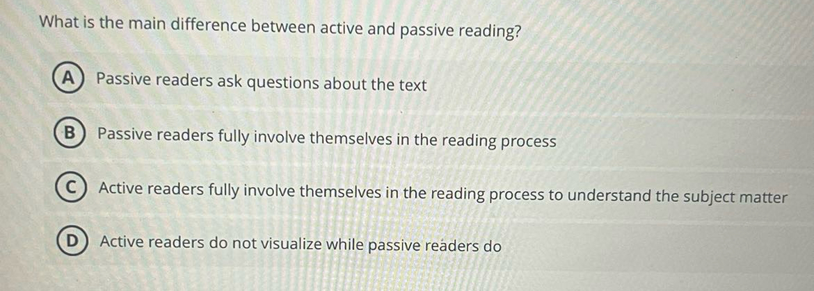 Solved What is the main difference between active and | Chegg.com