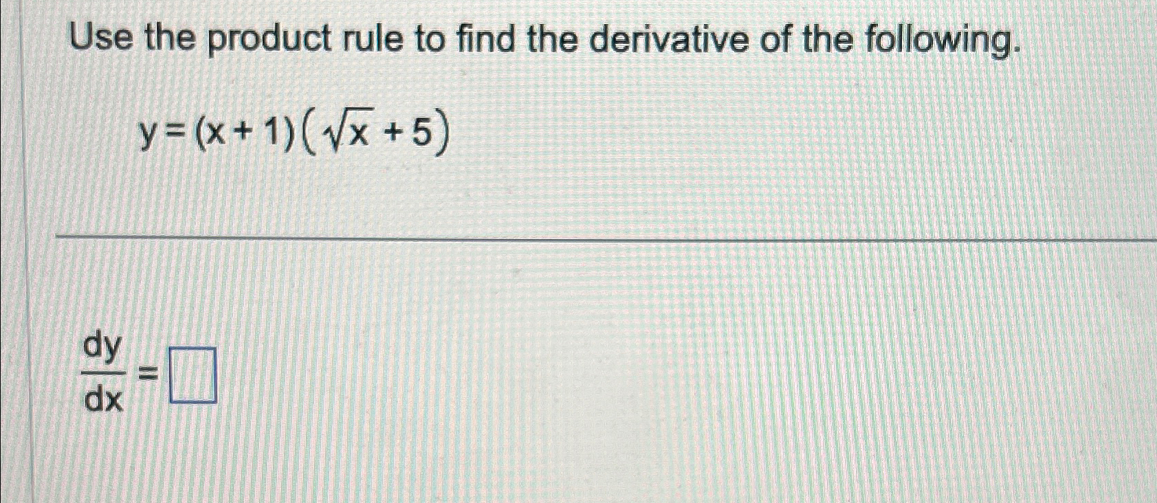 Solved Use the product rule to find the derivative of the | Chegg.com