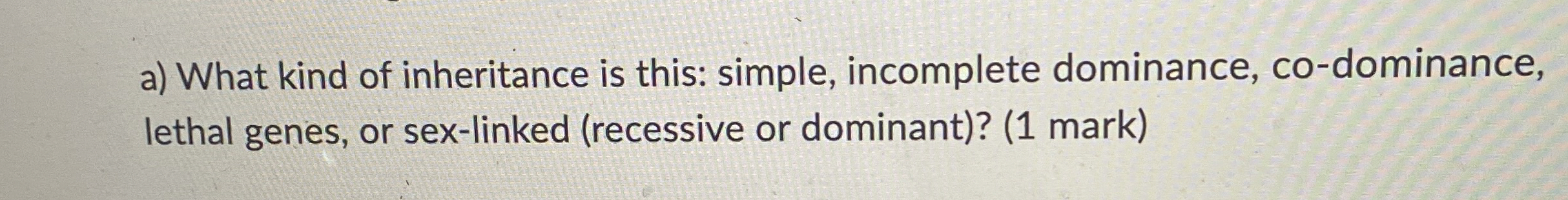 Solved a) ﻿What kind of inheritance is this: simple, | Chegg.com