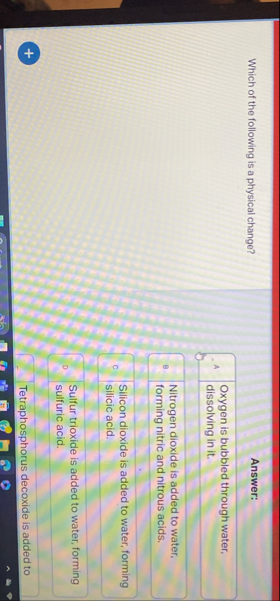 Solved Which of the following is a physical | Chegg.com