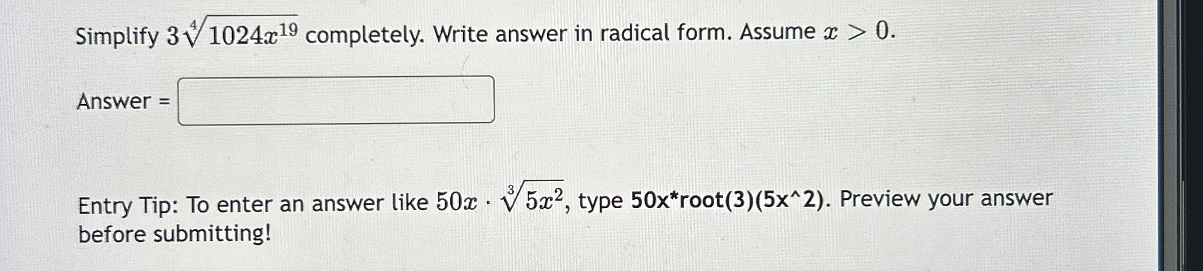 Solved Simplify 31024x194 completely Write Answer In Chegg