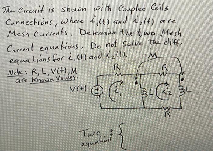Solved The circuit is shown with Coupled Coils Connections, | Chegg.com