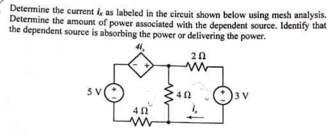 Solved Determine the current ix ﻿as labeled in the circuit | Chegg.com