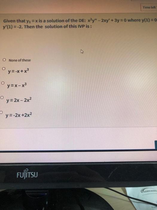Solved Given that y1=x is a solution of the DE: | Chegg.com