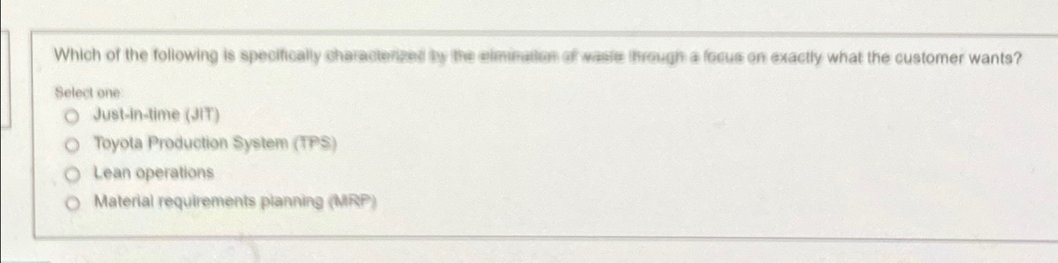 Solved Which of the following is specifically charactenges | Chegg.com