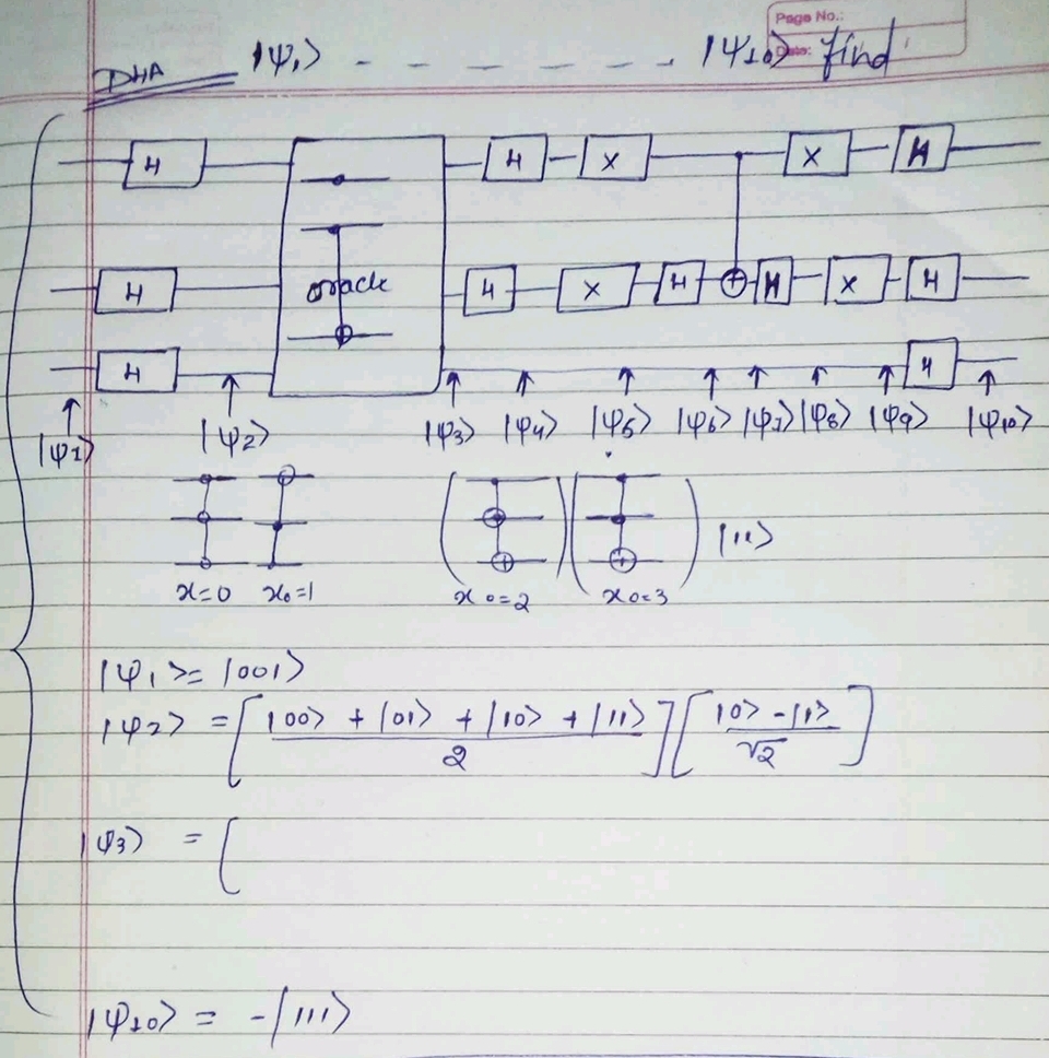 find output after each step in two qubit circuit for | Chegg.com
