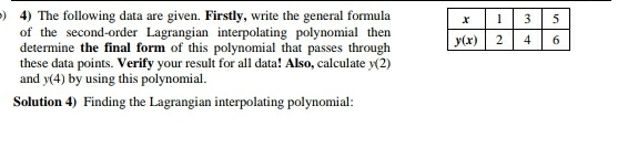 Solved The following data are given. Firstly, write the | Chegg.com