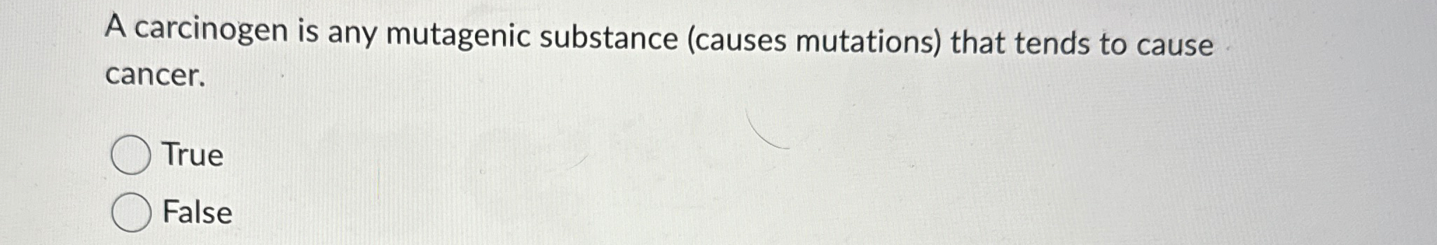 Solved A carcinogen is any mutagenic substance (causes | Chegg.com Solved A carcinogen is any mutagenic substance (causes | Chegg.com
