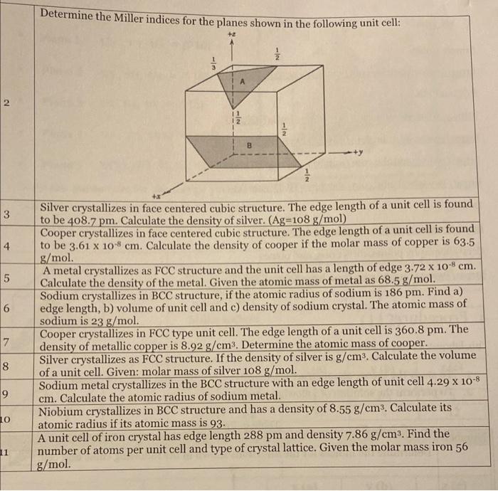 Solved Number Table 9: Problems Problem Description | Chegg.com