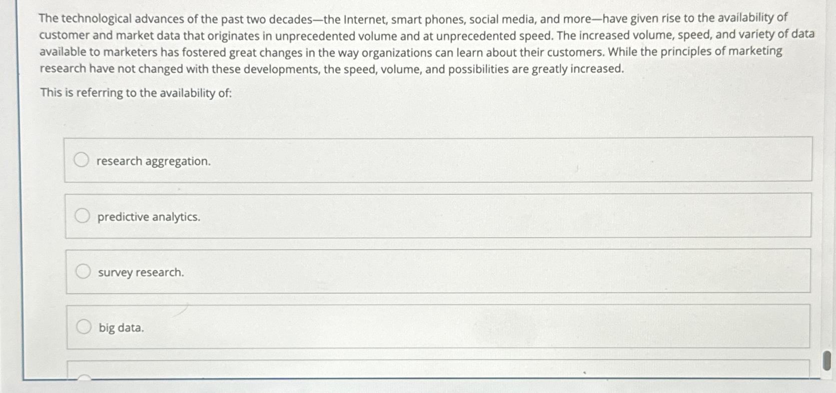 Solved The technological advances of the past two | Chegg.com