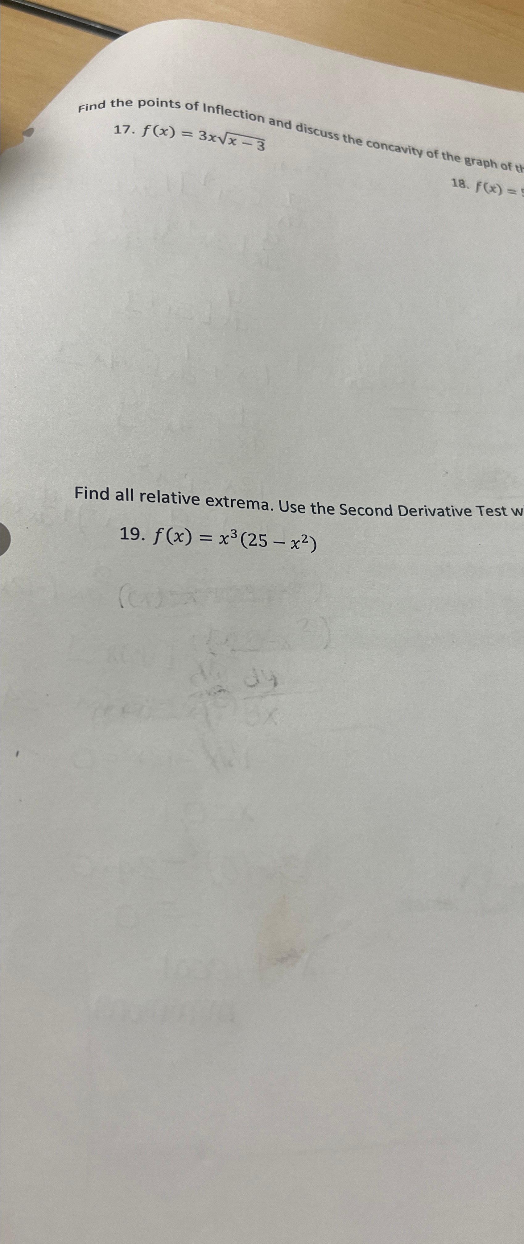 Solved Find the points of Inflection and discuss the | Chegg.com