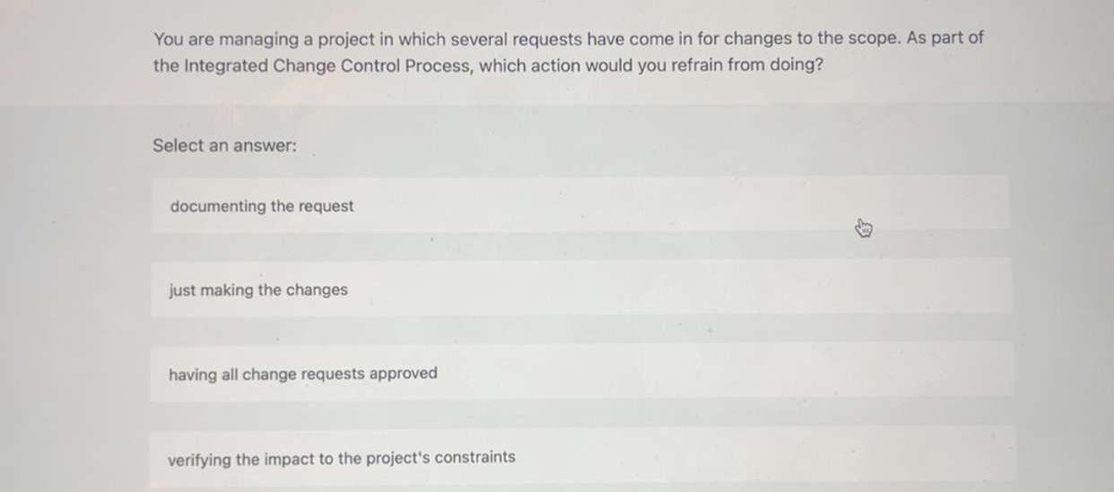 Solved You are managing a project in which several requests | Chegg.com
