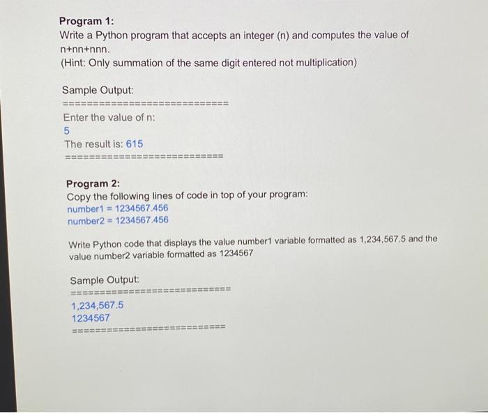 Solved Program 1 Write A Python Program That Accepts An 2727