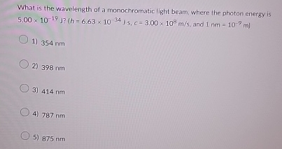 Solved What is the wavelength of a monochromatic light beam, | Chegg.com
