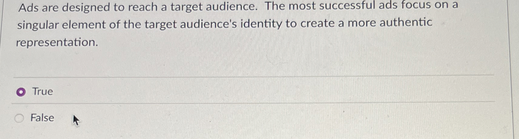 Solved Ads are designed to reach a target audience. The most | Chegg.com