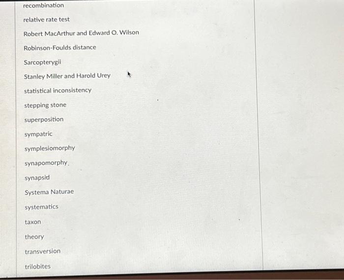 Solved Chicxulub chronospecies cladogenesis cladogram | Chegg.com